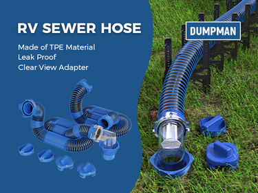 20ft Modular RV Sewer Hose Kit | 2x10ft Attachable Hoses with Clear ...