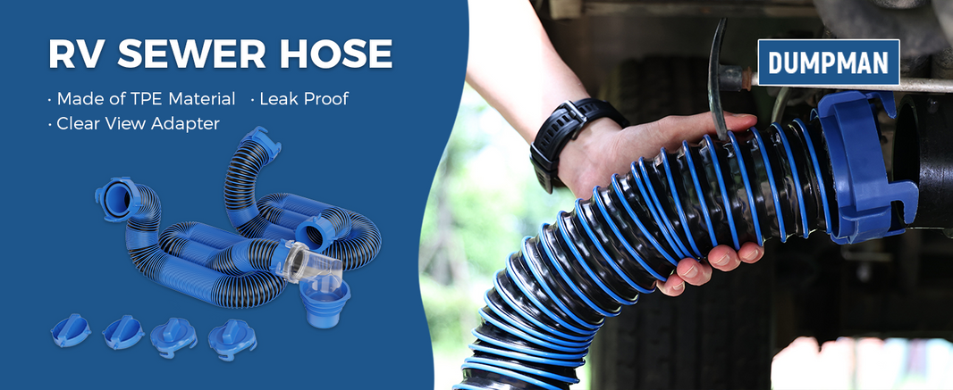 20ft Modular RV Sewer Hose Kit | 2x10ft Attachable Hoses with Clear ...