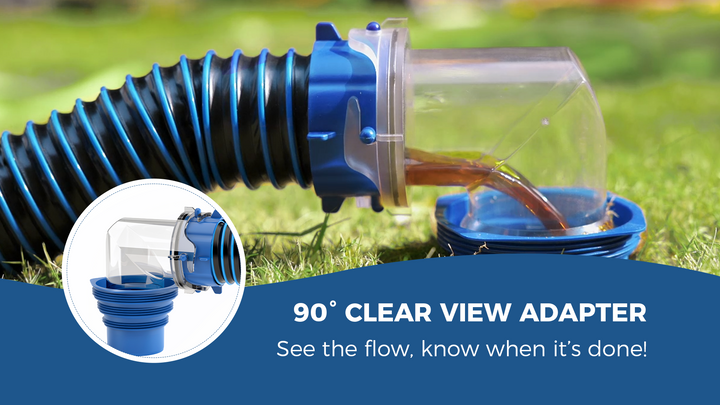 20ft Modular RV Sewer Hose Kit | 2x10ft Attachable Hoses with Clear ...