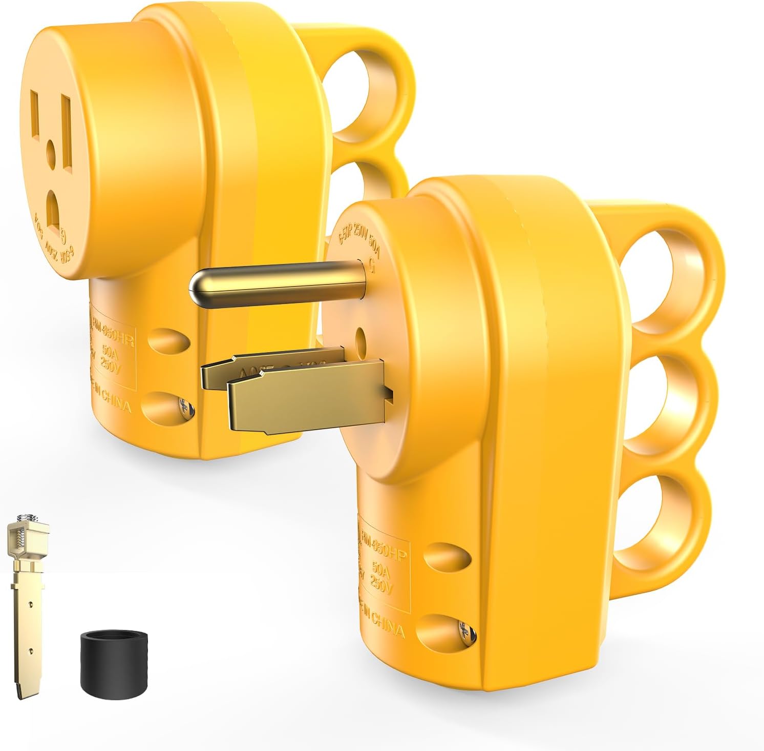 RVGUARD 50 Amp Welder Plug & Receptacle Kit - 6-50P/6-50R Set
