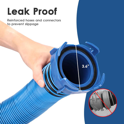 20ft Modular RV Sewer Hose Kit | 2x10ft Attachable Hoses with Clear ...