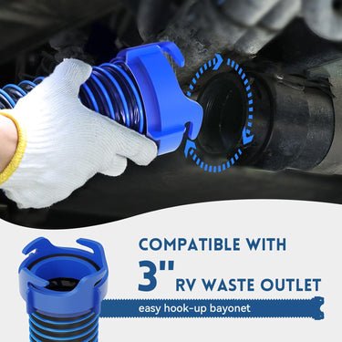 20ft Modular RV Sewer Hose Kit | 2x10ft Attachable Hoses with Clear ...