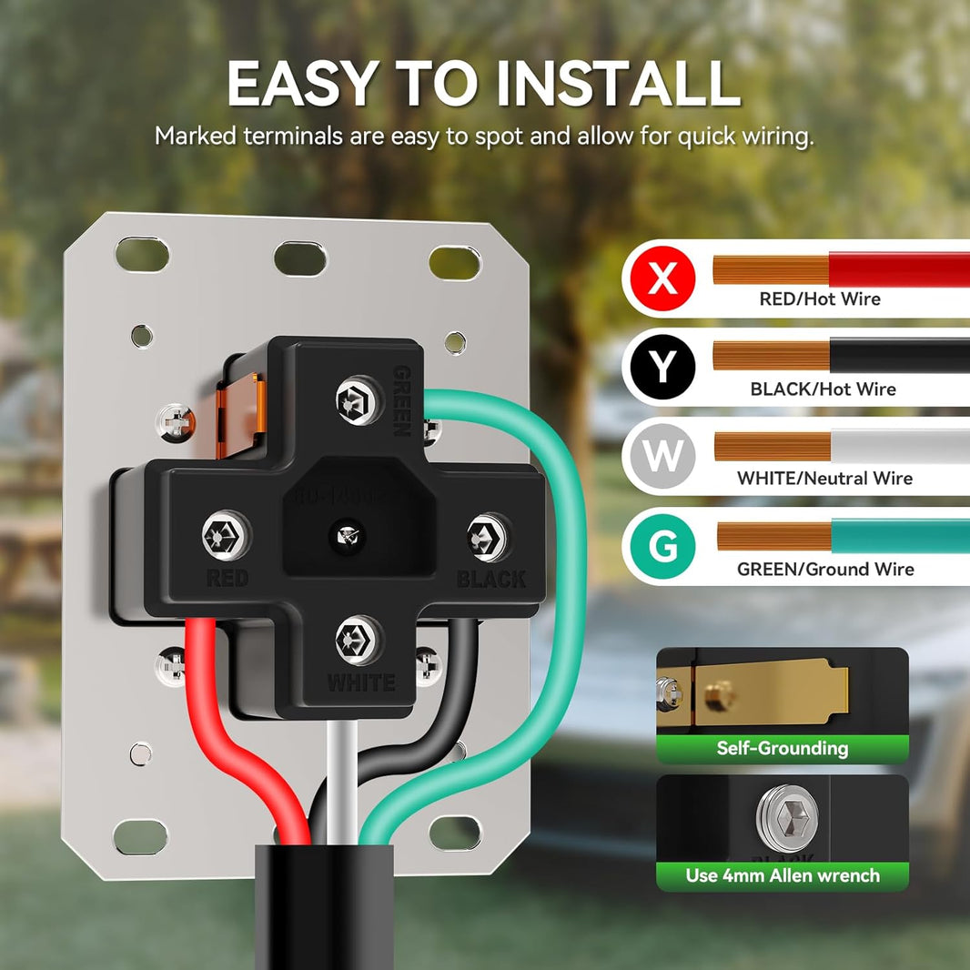 RVGUARD 50 Amp RV Outlet | Heavy-Duty Outdoor Electrical Box for RV & EV