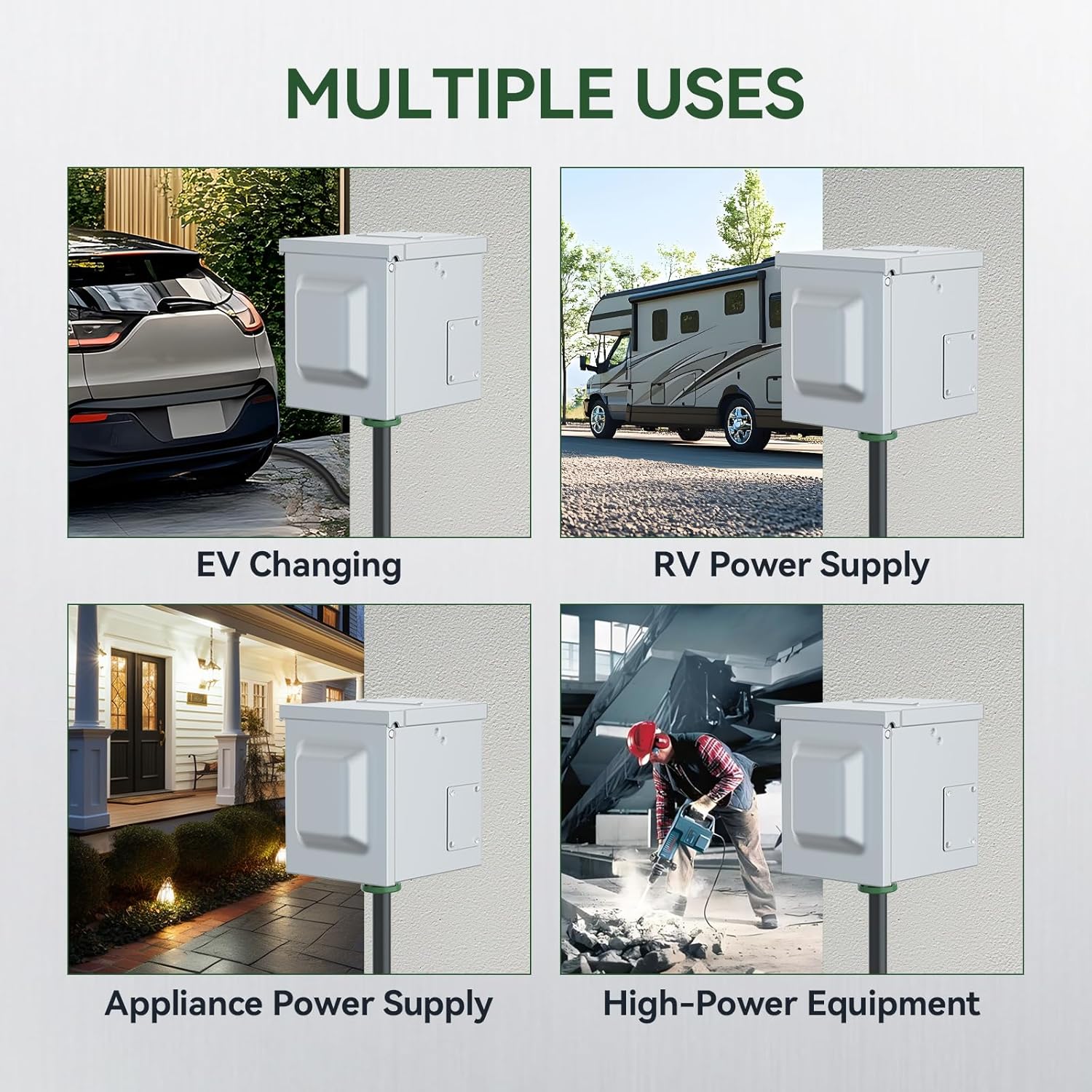 RVGUARD 50 Amp RV Outlet | Heavy-Duty Outdoor Electrical Box for RV & EV