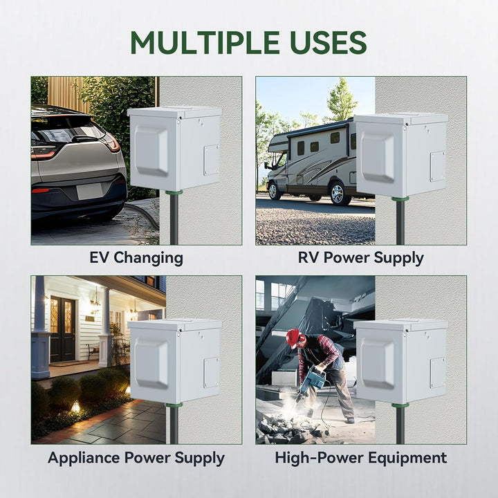 RVGUARD 50 Amp RV Outlet | Heavy-Duty Outdoor Electrical Box for RV & EV