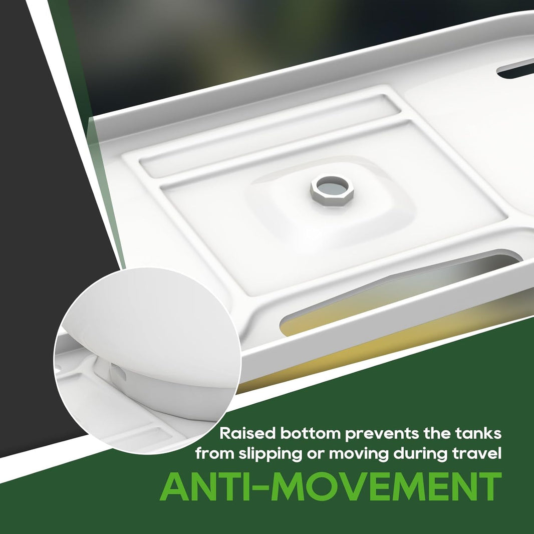 RVGUARD Dual Propane Tank Mounting Rack for 20 and 30lbs Tanks