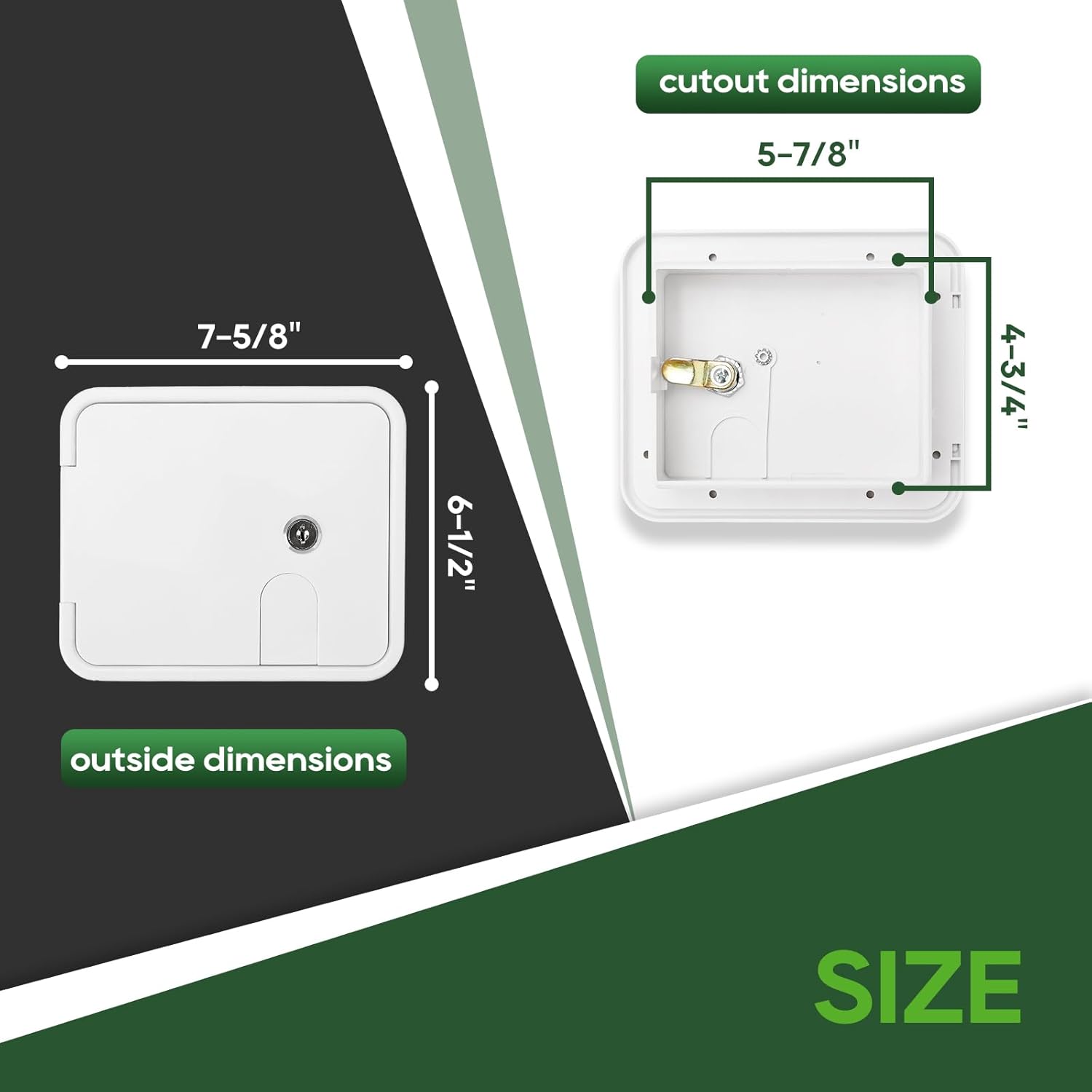 RV Access Door Hatch - Universal Replacement Cover with Lock | RVGUARD
