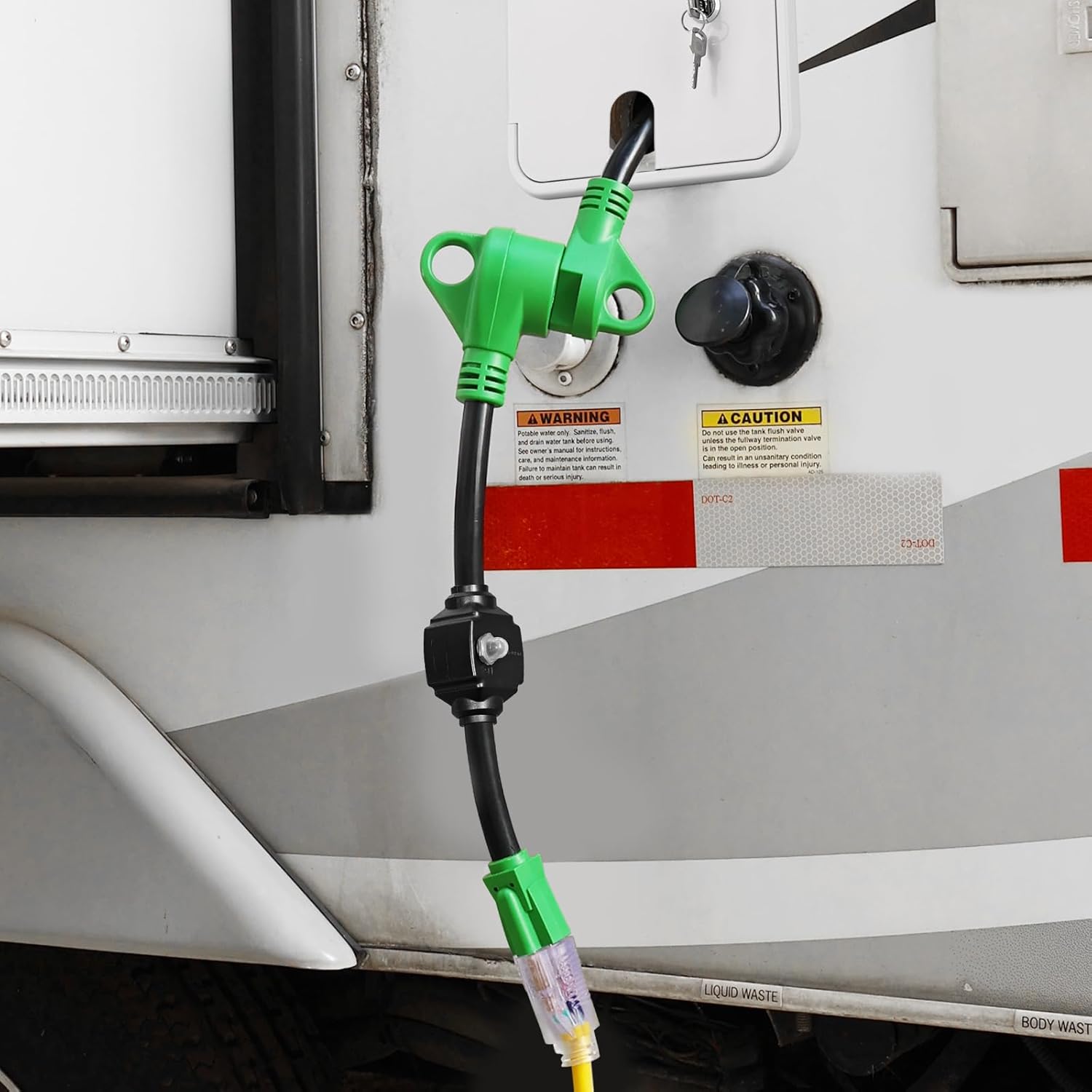 RVGUARD Overload Protector 15 Amp to 30 Amp RV Adapter Cord | NEMA 5 ...