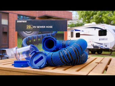 20ft Modular RV Sewer Hose Kit | 2x10ft Attachable Hoses with Clear ...