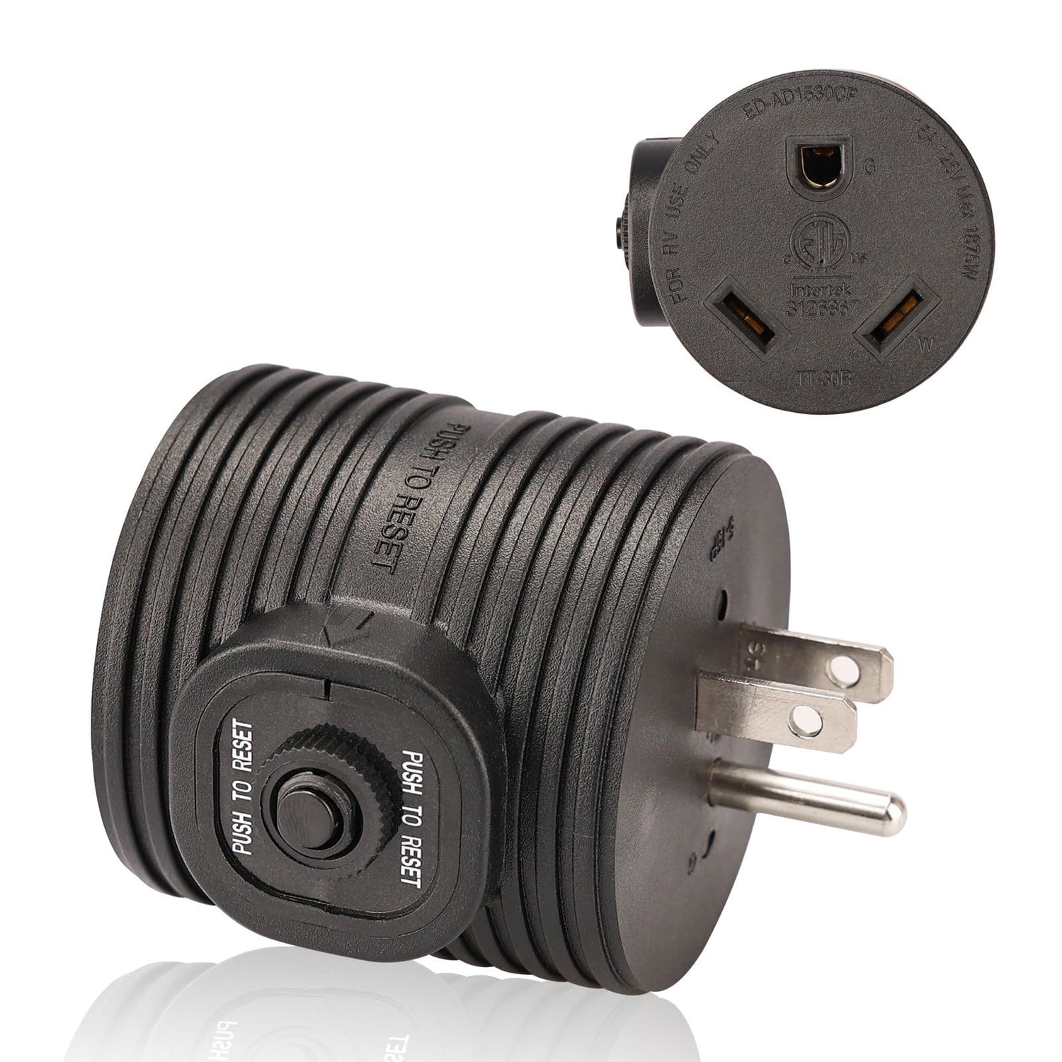 RVGUARD Overload Protector 30 Amp RV Power Adapter | NEMA 5-15P to NEMA ...