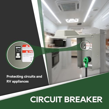 RVGUARD 30 Amp RV Power Outlet Box with Breaker | ETL Listed Waterproof ...