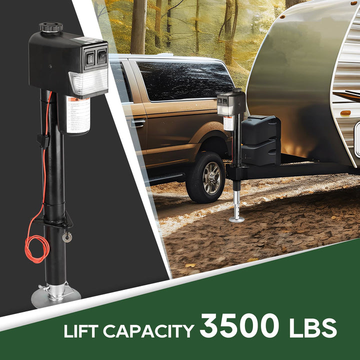 RVGUARD Electric Power Tongue Jack | 3500LB Trailer Jack with LED ...
