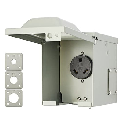 RVGUARD 30 Amp 125 Volt RV/EV Power Outlet Box | Weatherproof NEMA TT-30R