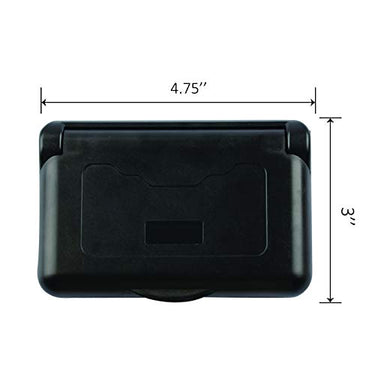 RVGUARD Spring-Loaded Weatherproof Receptacle Cover | Includes Receptacle